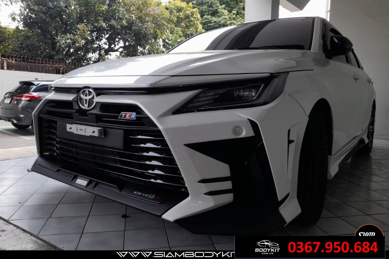 Body kit Vios đời 2023, 2024, 2025 mẫu Drive68 Plus