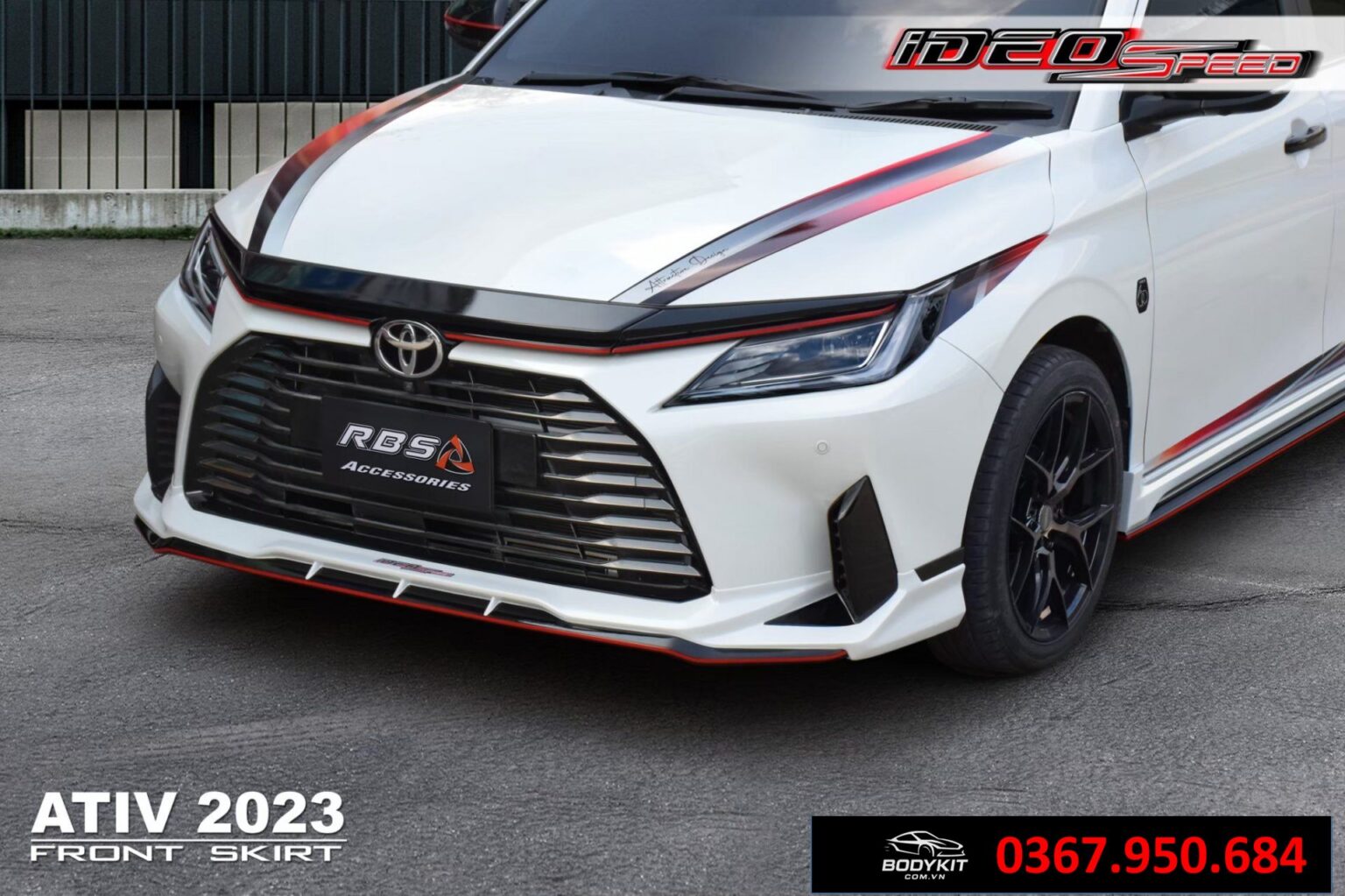 Body kit Toyota Vios 2023, 2024, 2025 mẫu RBS Thái Lan (IDEO Speed)