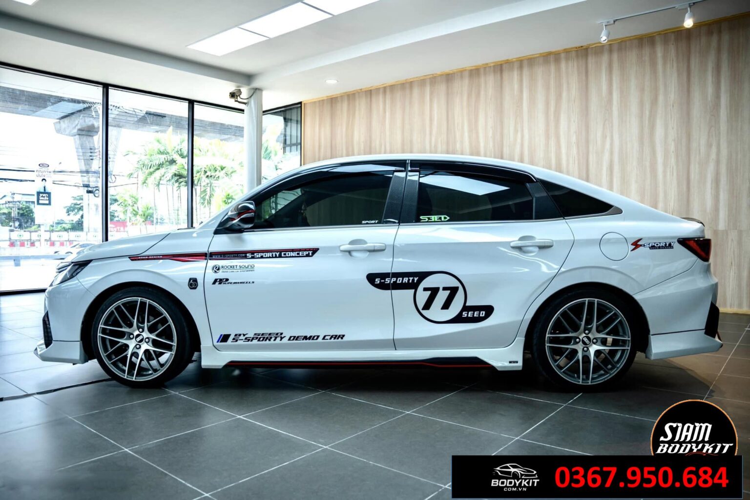 Body kit Toyota Vios đời 2023, 2024, 2025 mẫu S-SPORTY