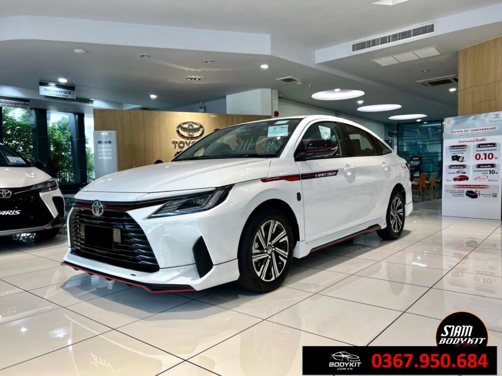 Body kit Toyota Vios đời 2023, 2024, 2025 mẫu S-SPORTY