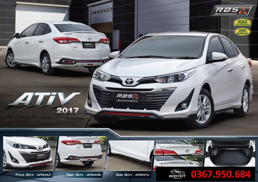 Body kit Vios đời 2018, 2019, 2020 mẫu RBS Thái Lan