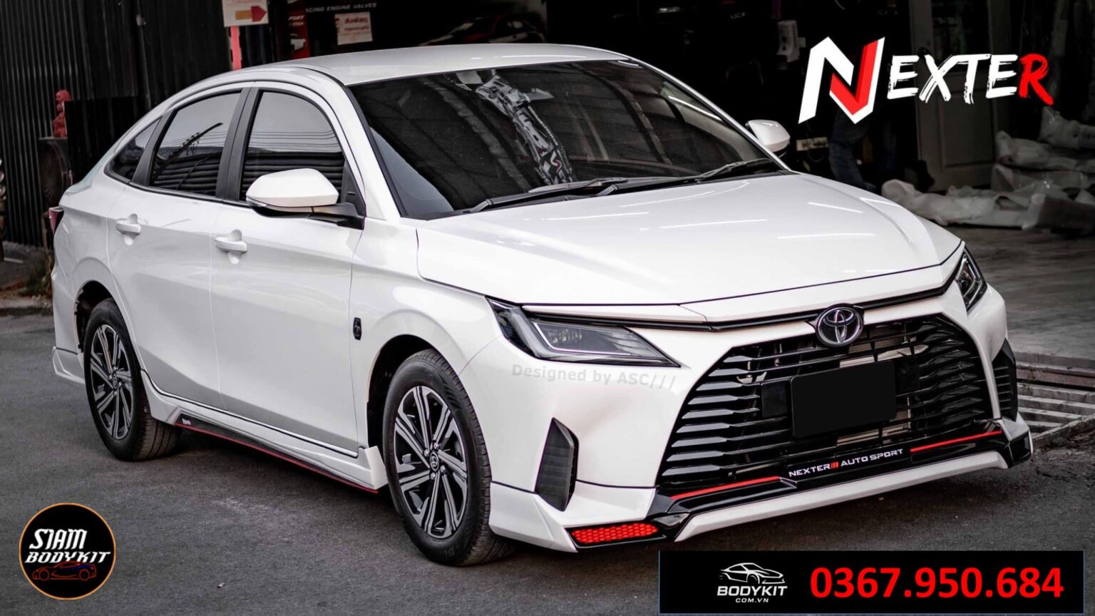 Body kit Toyota Vios đời 2023, 2024, 2025 mẫu NEXTER