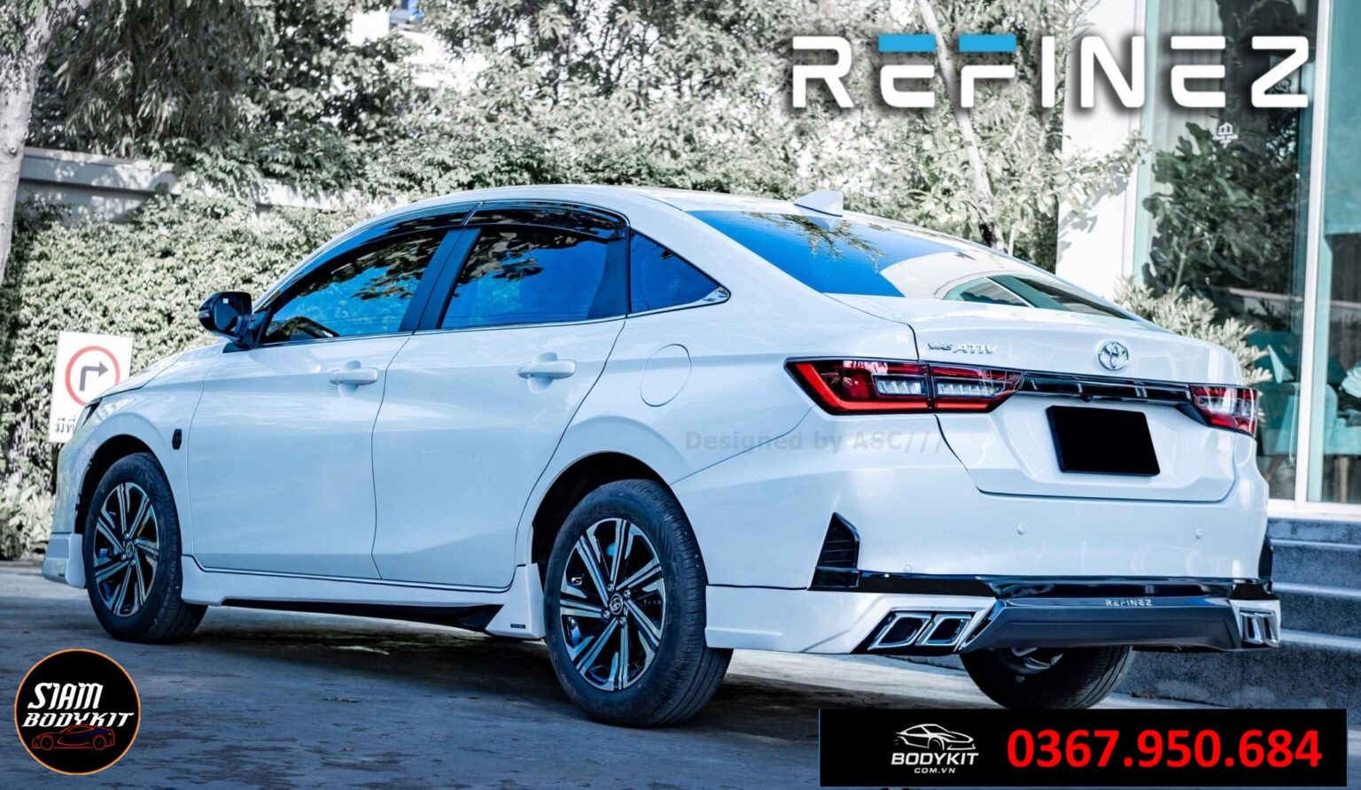 Body kit Toyota Vios đời 2023, 2024, 2025 mẫu REFINE Thái Lan
