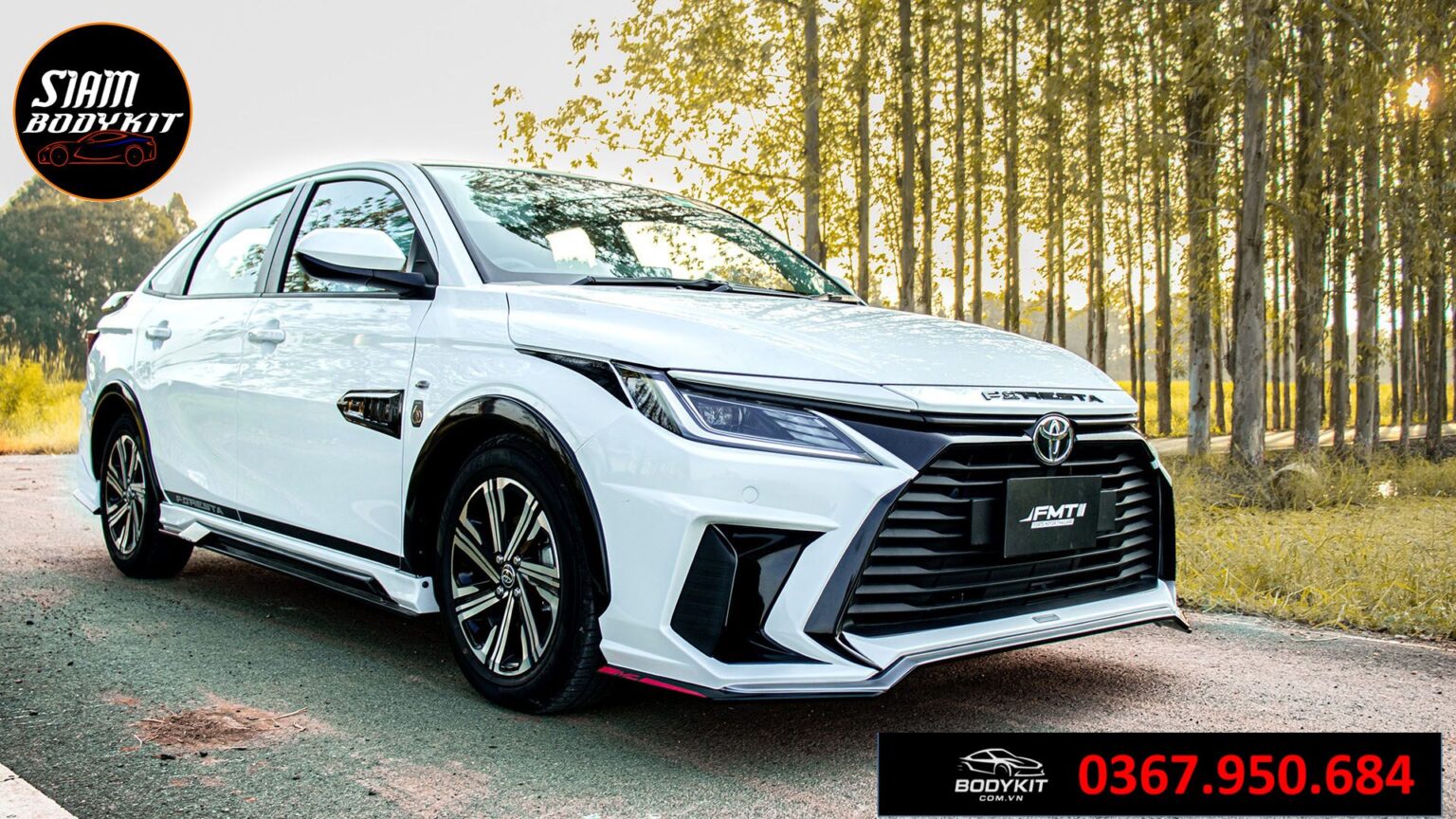 Body kit Toyota Vios đời 2023, 2024, 2025 mẫu FORESTA MC