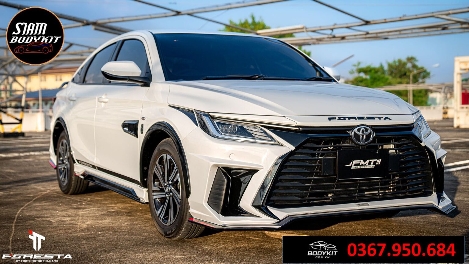 Body kit Toyota Vios đời 2023, 2024, 2025 mẫu FORESTA MC
