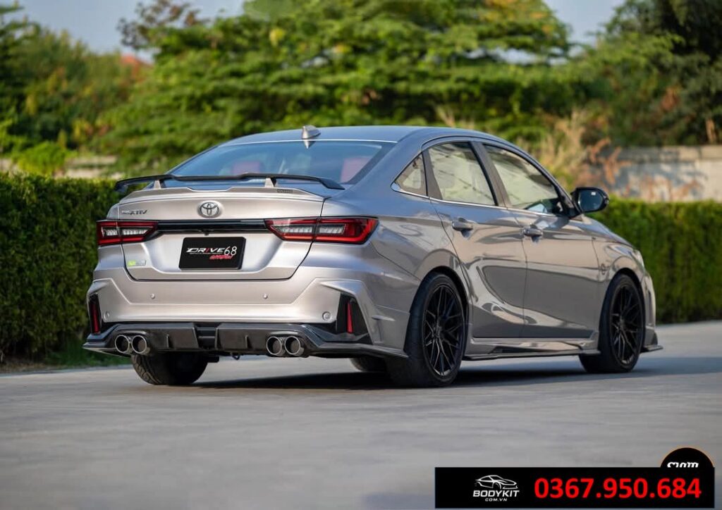 Body kit Toyota Vios đời 2023, 2024, 2025 mẫu Drive68 CARBON